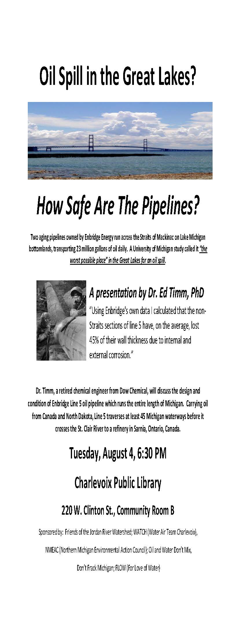 Oil Spill in great lakes flyer (08-04-15) - Flow Water Advocates